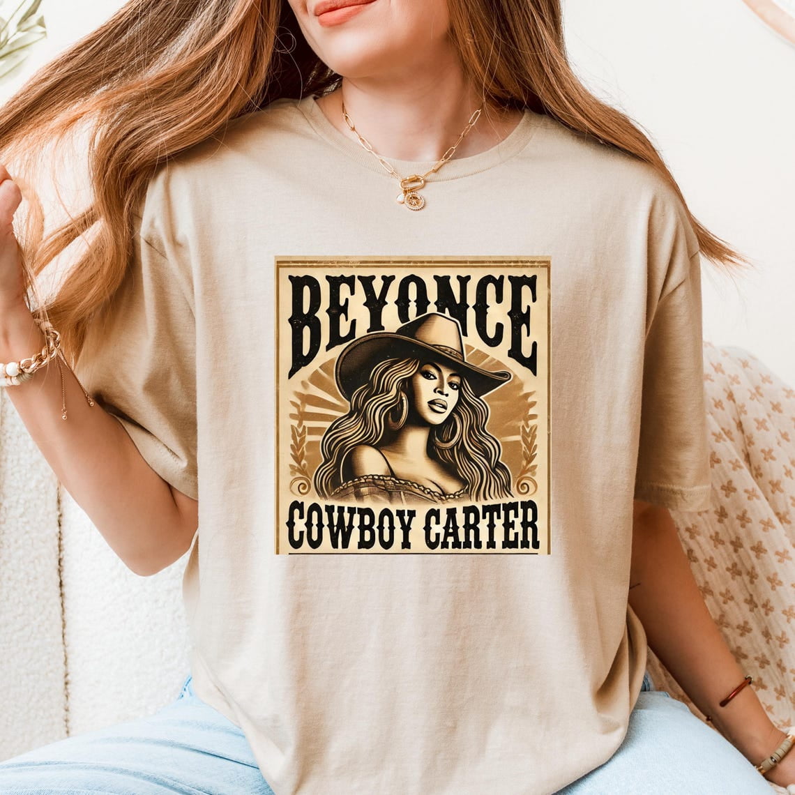 Cowboy Carter Shirt, A Vintage Style Western Music Shirt And Beyhive ...
