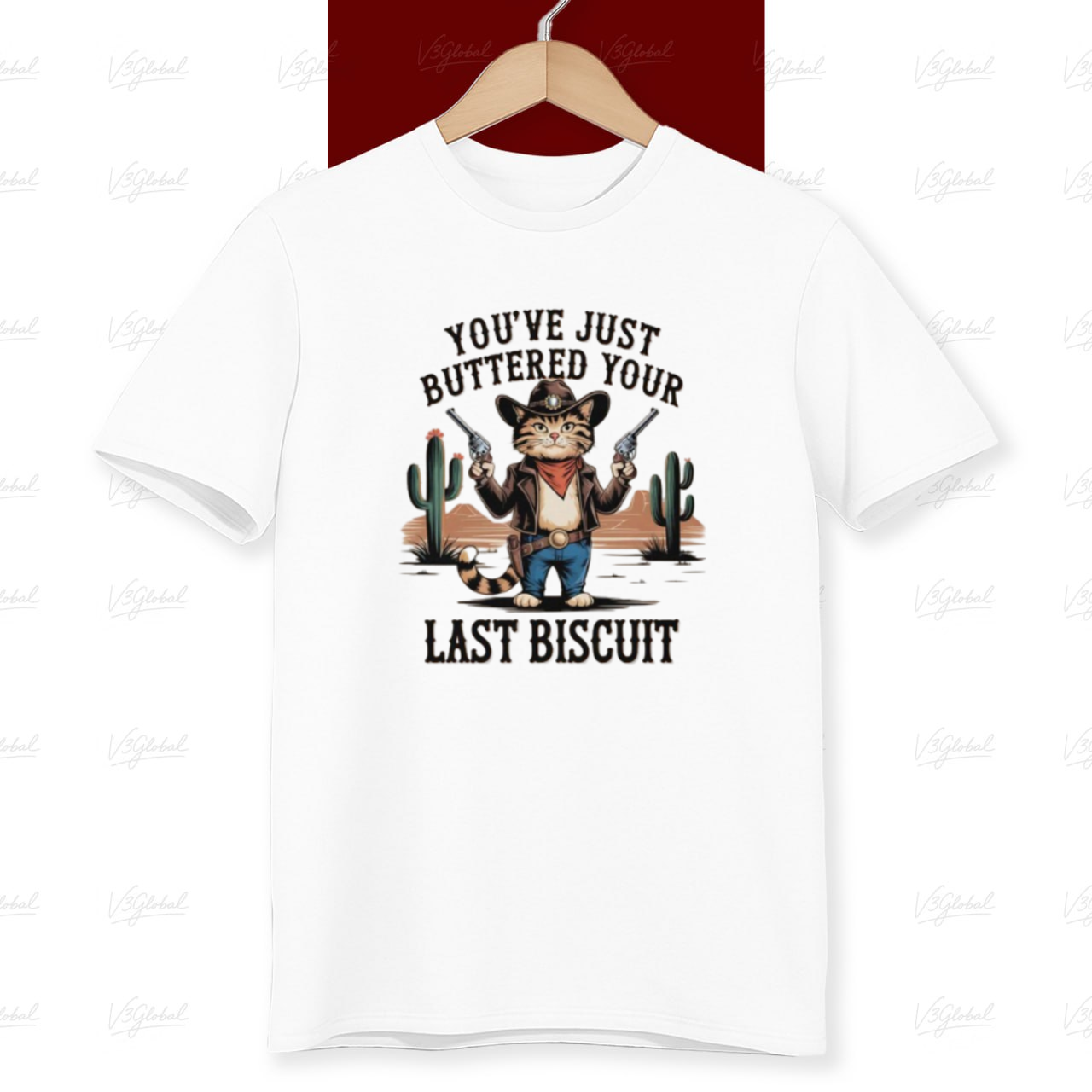 Cowboy Cat Design Western Feline Graphic, Yeehaw Kitty Style Unisex T ...