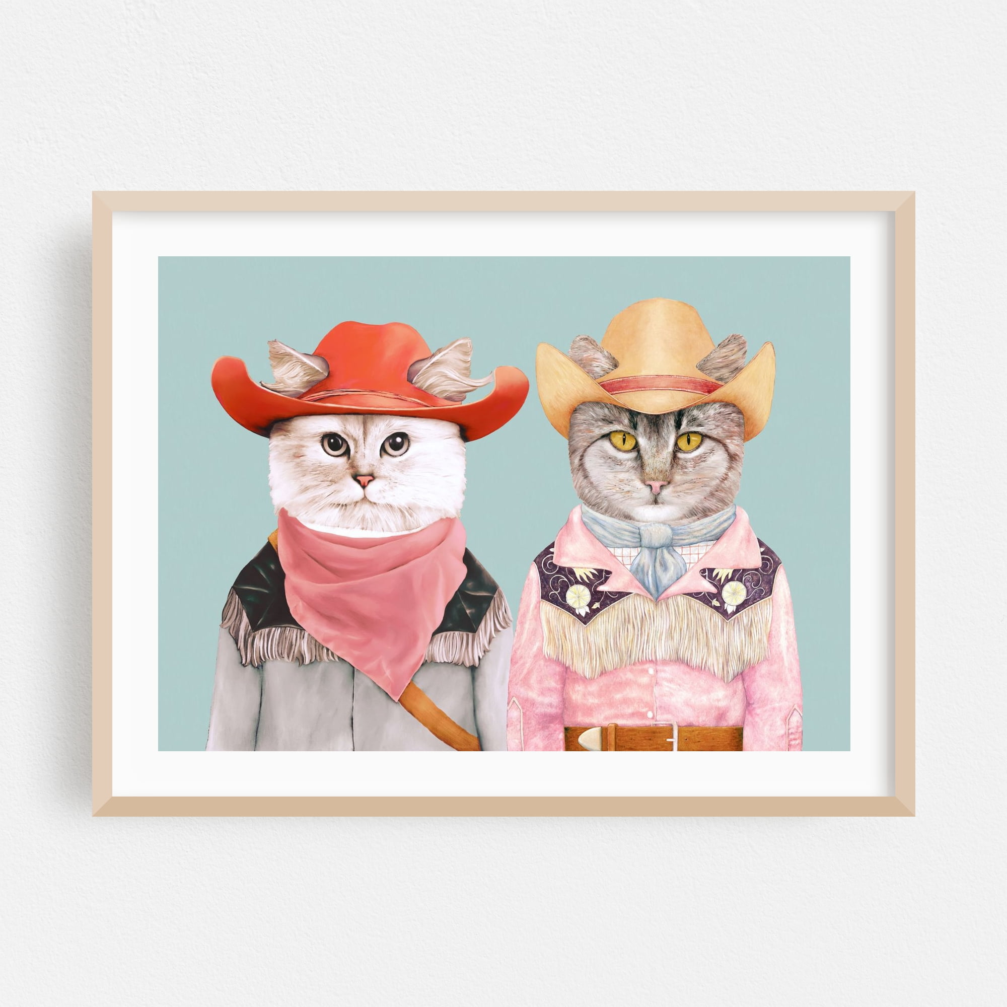 Cowboy Cats - Painting Cowboy Cat Western Whimsical Humor Animal ...