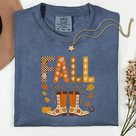 Cowboy Checkered Fall, Fall Pumpkin, Howdy Shirt, Fall, Autumn Shirt ...