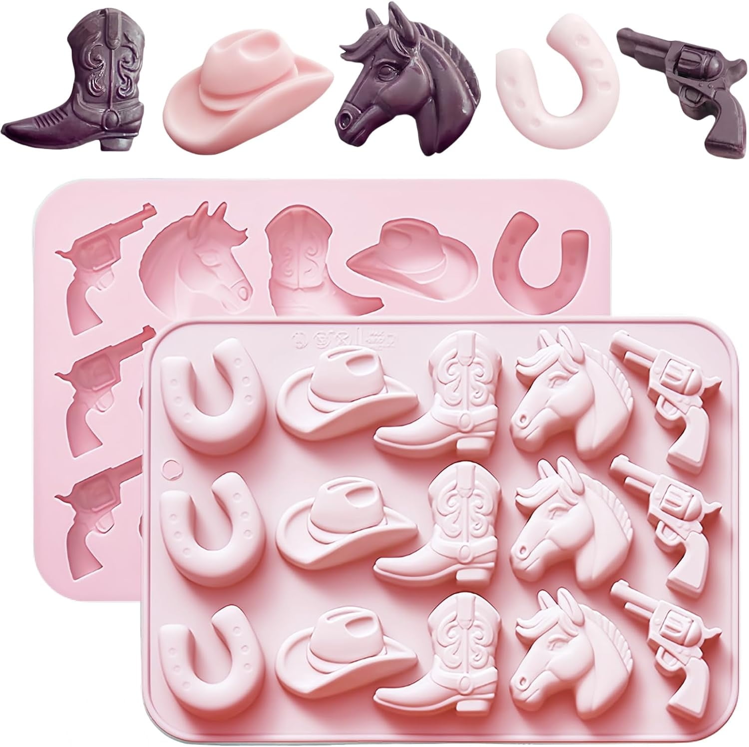 Cowboy Chocolate Molds Silicone - Western Theme Molds for Cowboy Hat ...