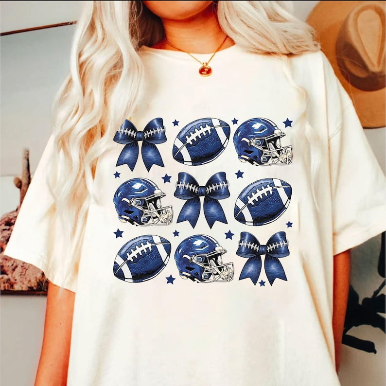 Cowboy Coquette Bow Shirt, Cowboy Football Shirt, Game Day Shirt ...