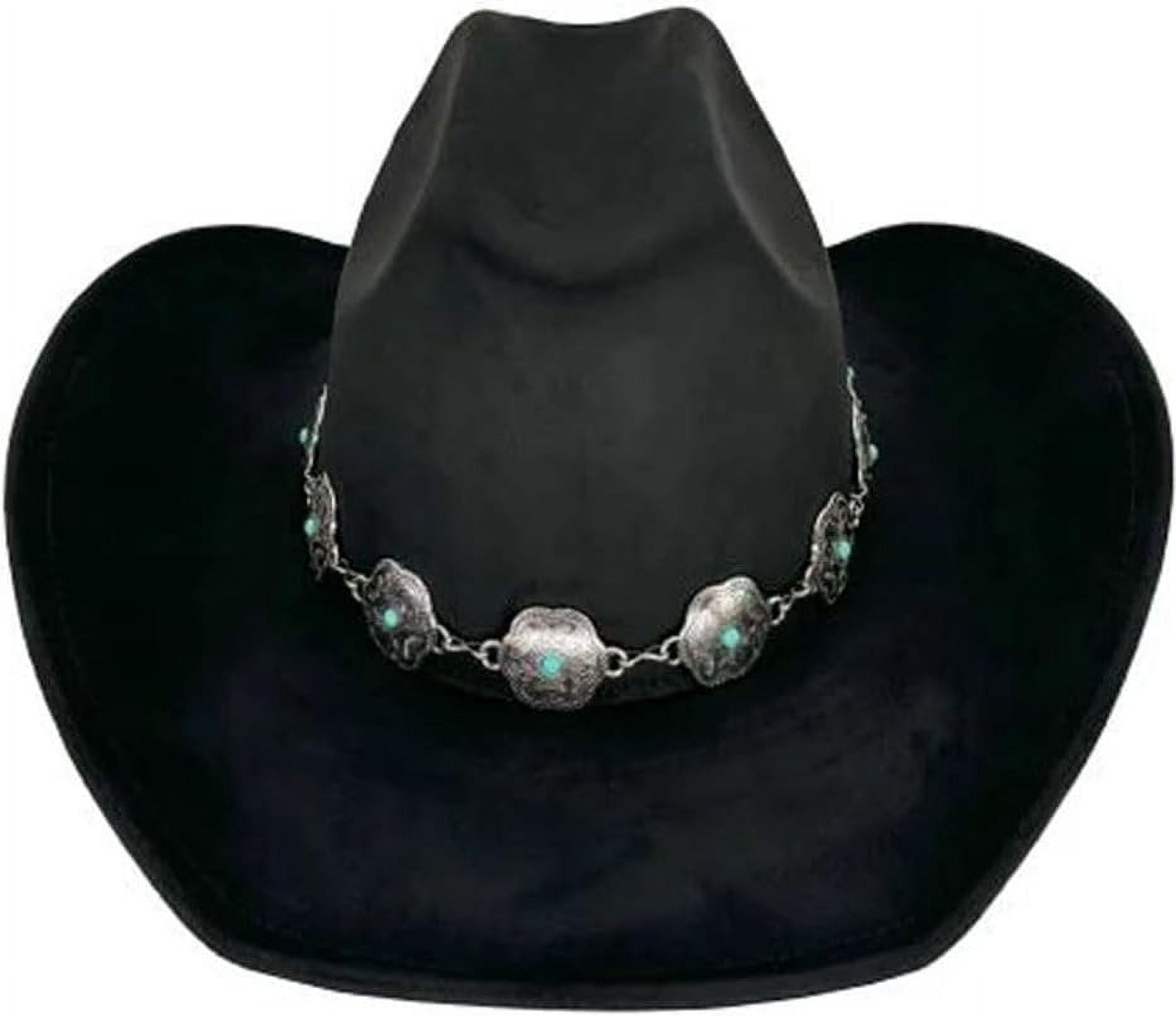 Cowboy Cowgirl Adjustable Mens Womens Hats Sun Shield Adult Hat Felt ...