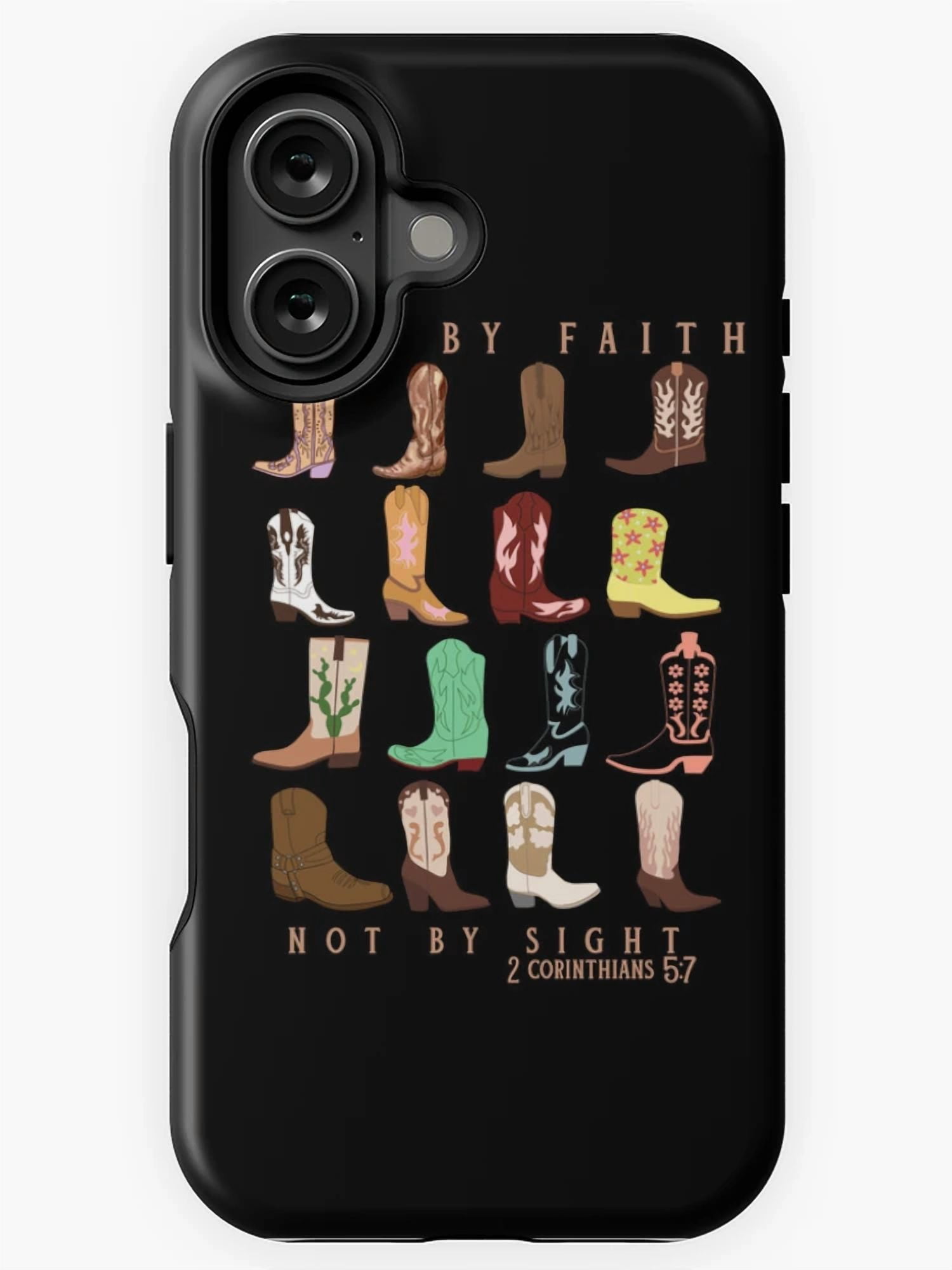 Cowboy Cowgirl Hats Walk by Faith Design iPhone Case 11 12 13 14 15 16 ...