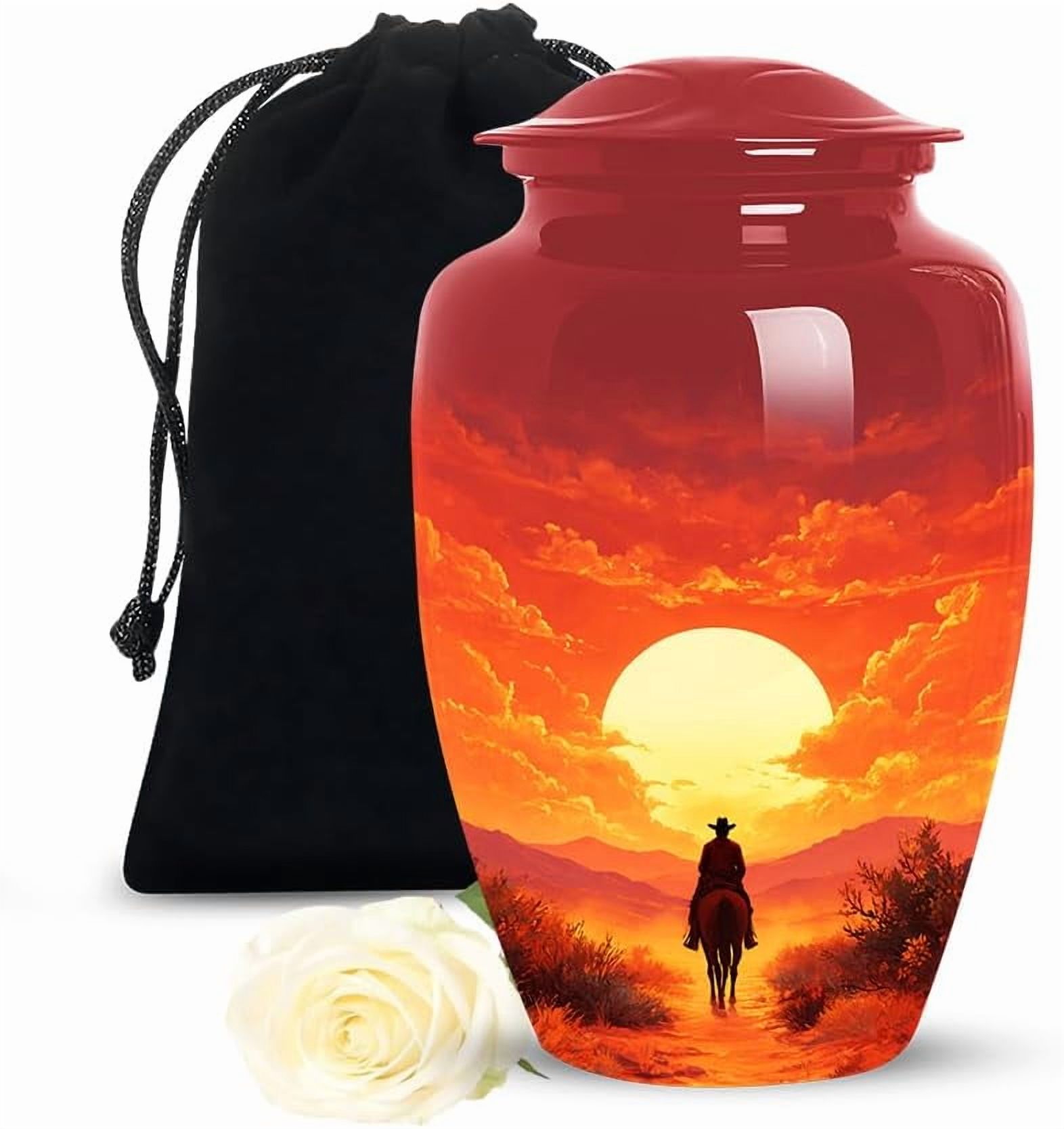 Cowboy Cremation Urns For Human Ashes Adult Male, Decorative Memorial ...