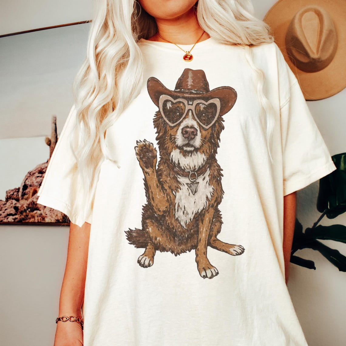 Cowboy Dog Western Rodeo Graphic T Shirt - Walmart.com