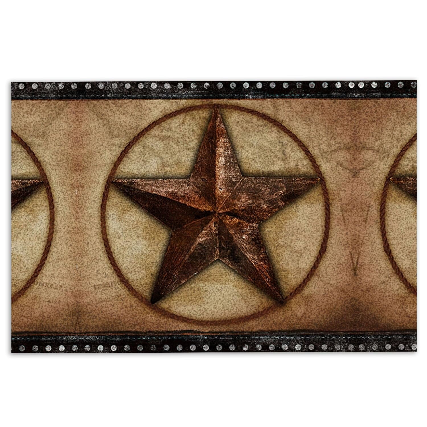 Cowboy Door Mat Vintage Texas Star Wooden Pattern Western Cowgirl ...