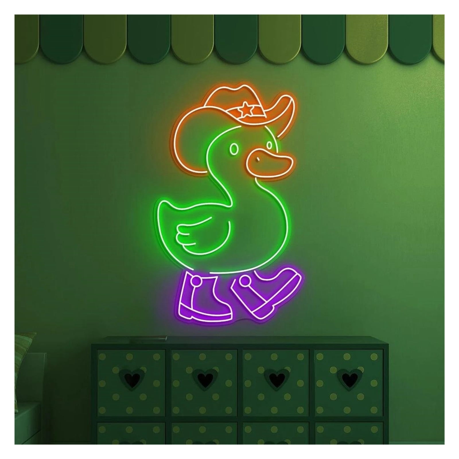 Cowboy Duck Neon Lights Adjustable Brightness Suitable For Pet Shop ...