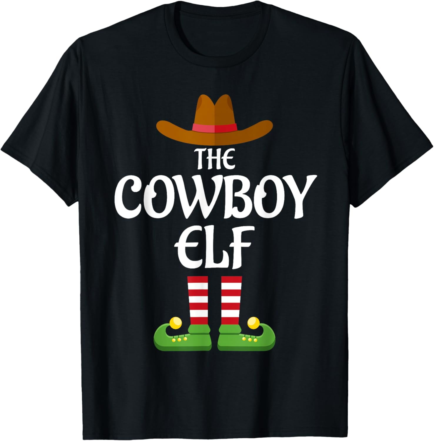 Cowboy Elf Family Matching Group Christmas Country T-Shirt - Walmart.com