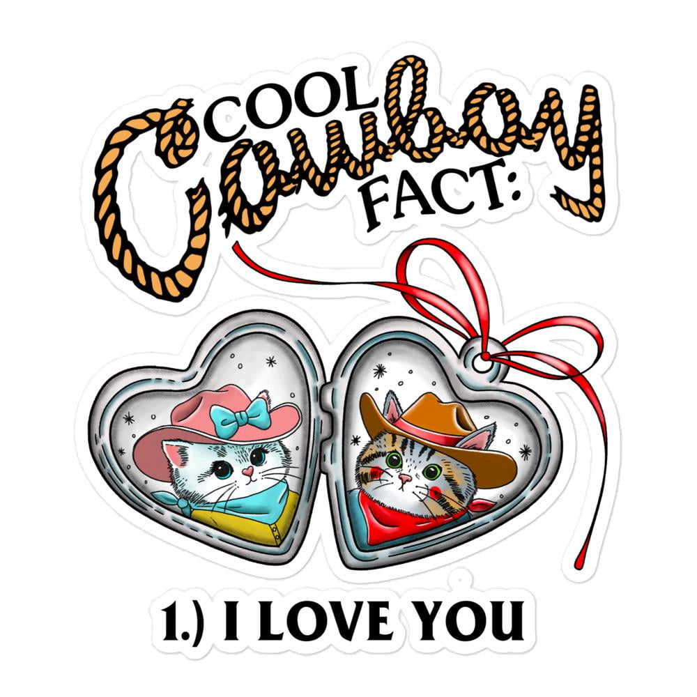 Cowboy Fact Bubble-free stickers vinyl decal cute sticker aesthetic ...
