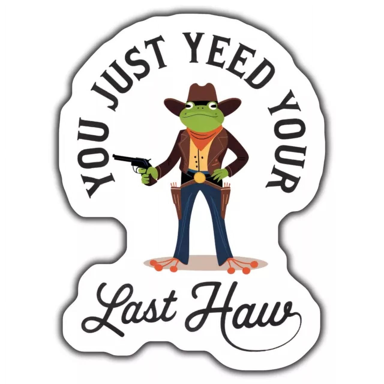 Cowboy Frog Sticker, Western Sticker, Cute Animal Pun Sticker ...