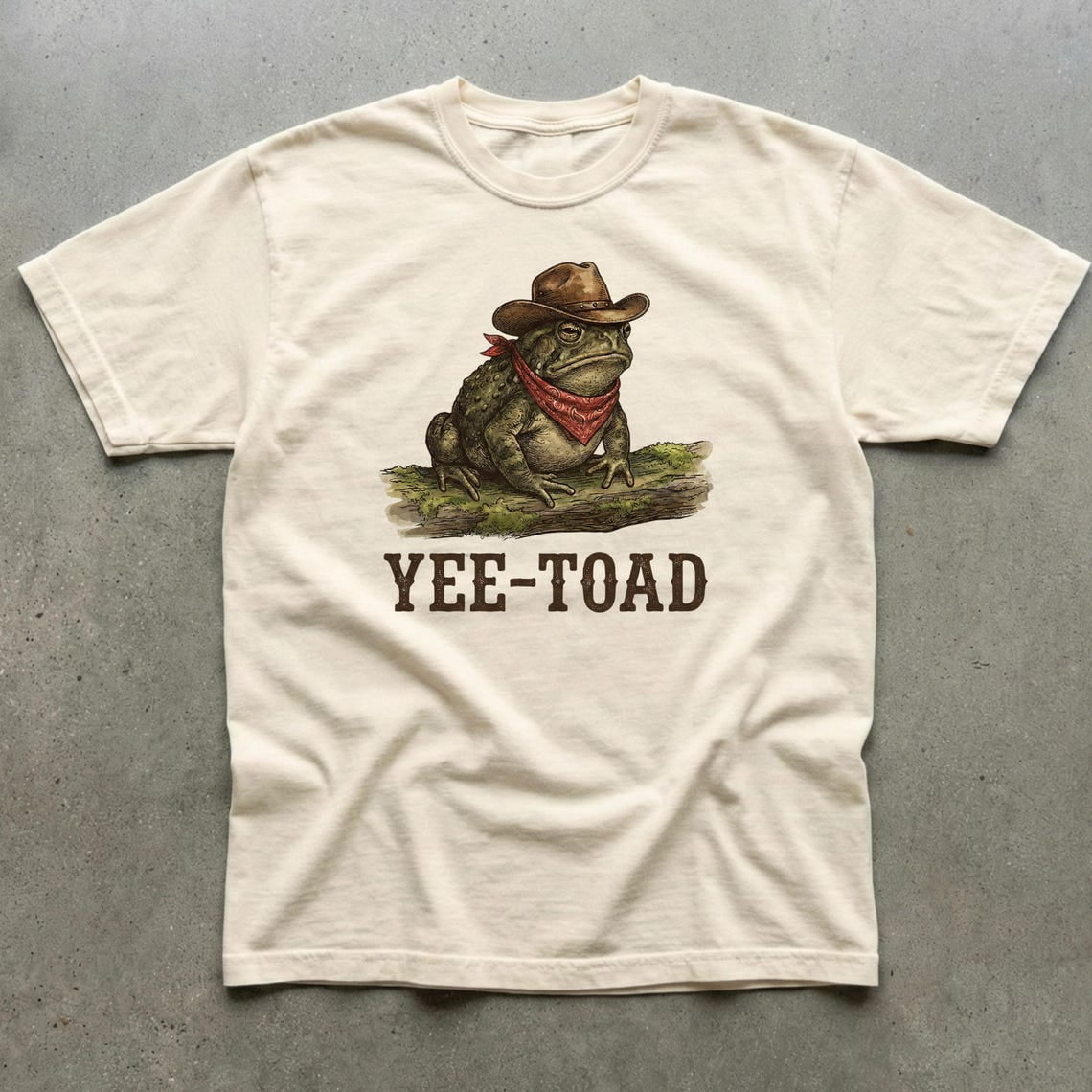 Cowboy Frog Yee Toad Western Goblincore Amphibian Rodeo Country Music T ...
