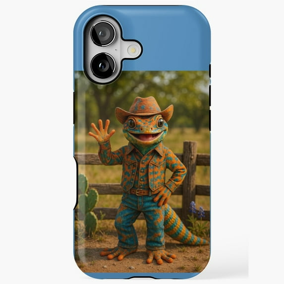 Cowboy Gecko Western Style Cartoon Graphic Tough Case with iPhone 11 to ...