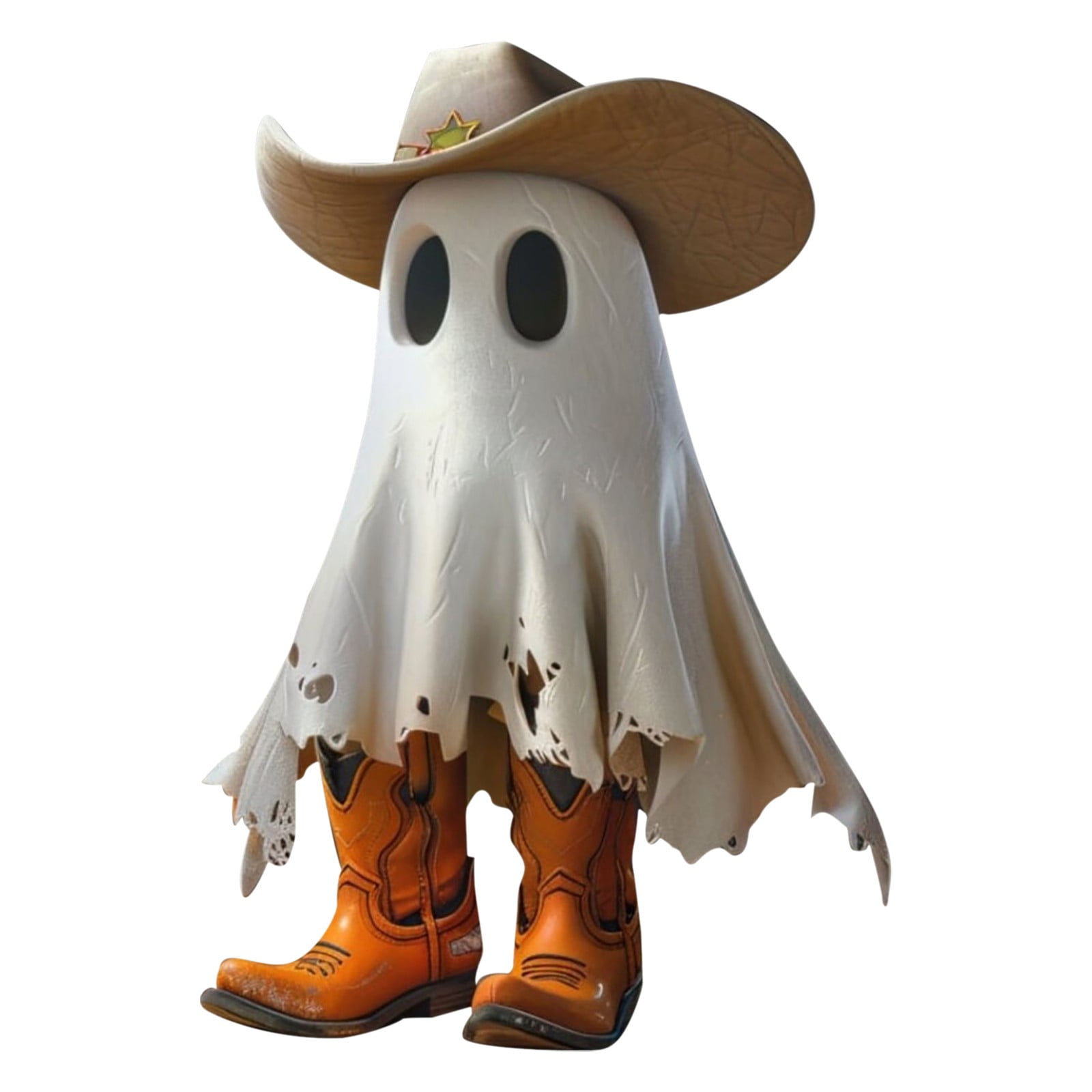 Cowboy Ghost, Halloween Ghost Statue with Cowboy Boot & Hat, Decorate ...