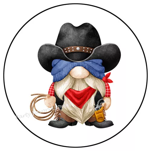 Cowboy Gnome Western Sticker Party Favors Sticker Envelope Seals Labels ...