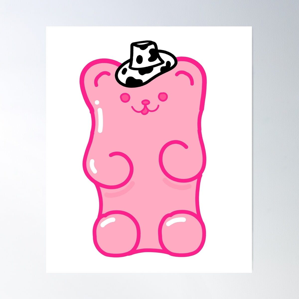 Cowboy Gummy Bear Poster Wall Art, Modern Wall Decor For Living Room ...