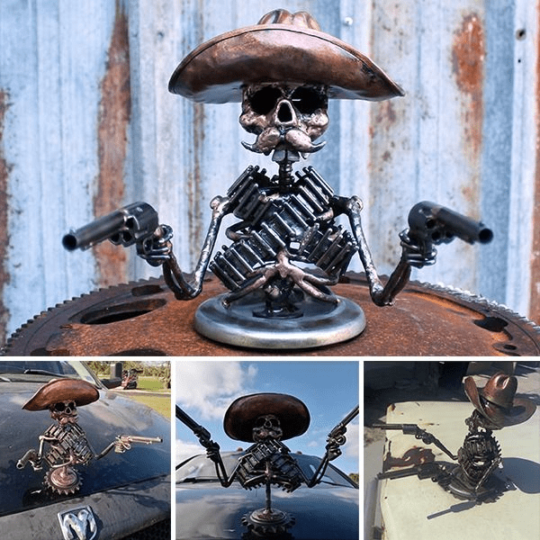 Cowboy Gunner Hood Decoration Sculpture Hood Decoration Hood Decoration ...