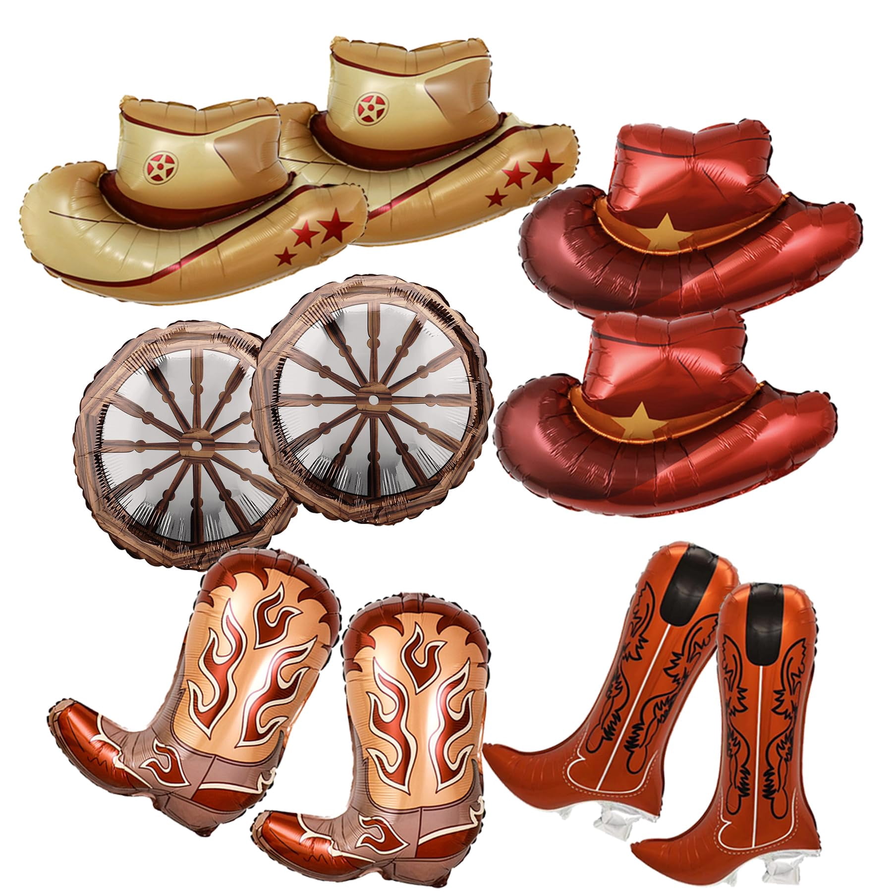 Cowboy Hat Boots Balloons Wagon Wheel NSD3 Balloons Western Country ...