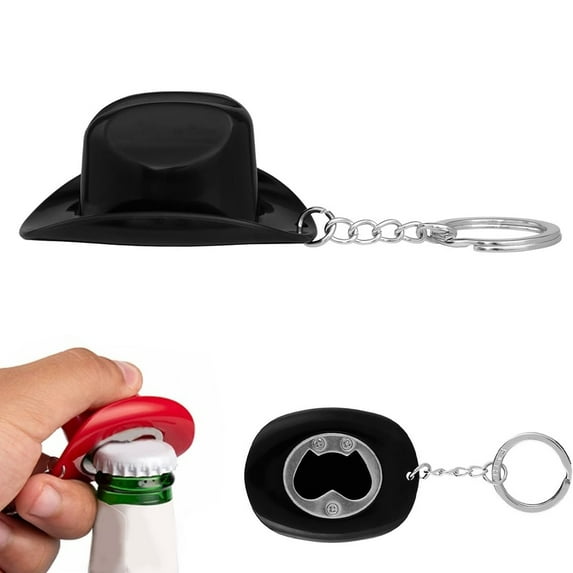 Cowboy Hat Bottle Opener Keychain Portable Beer Opener Rustic Western ...
