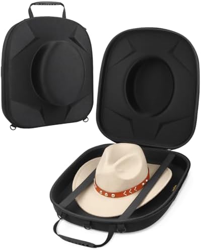 Cowboy Hat Box - Crush Proof Travel Hat Carrier Case - Hat Storage for ...