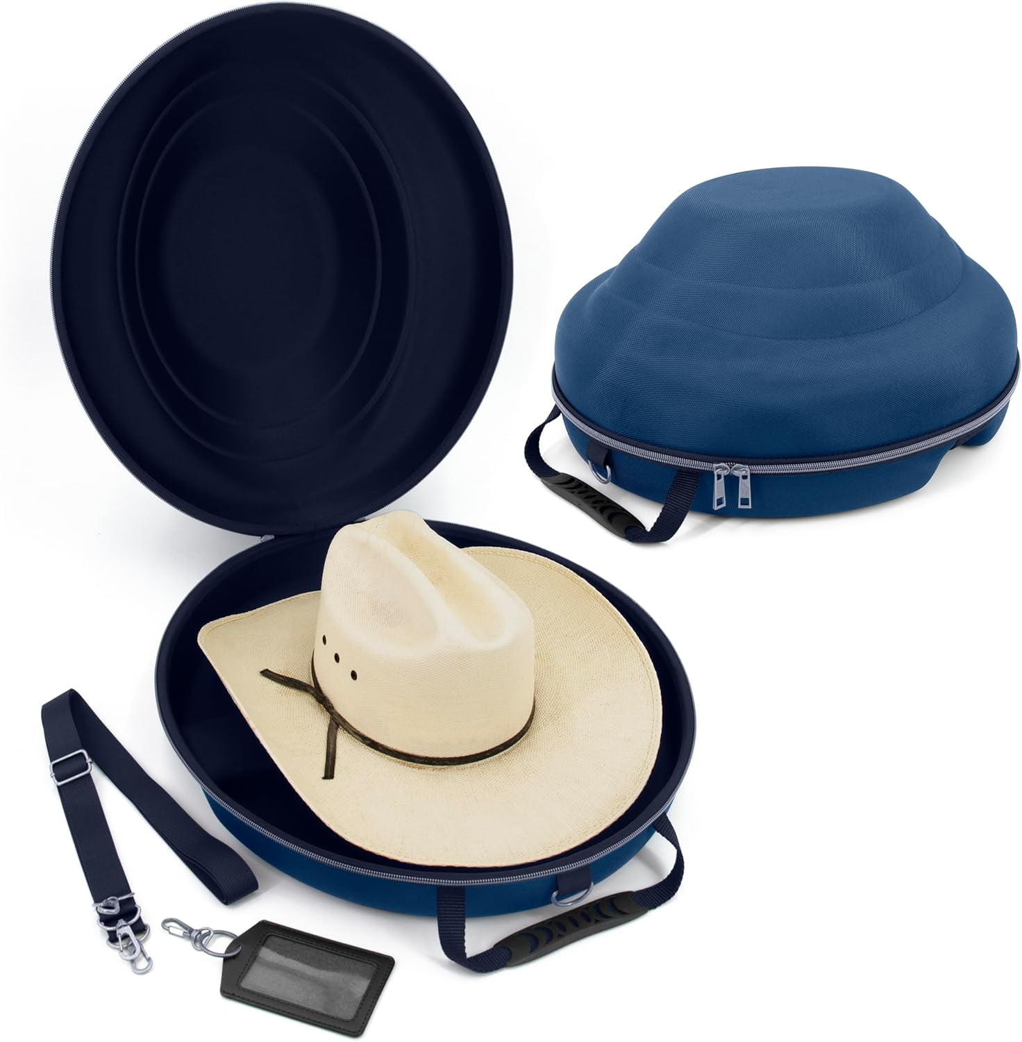 Cowboy Hat Box and Portable Cowboy Hat Storage for Brims Up to 4.75 ...
