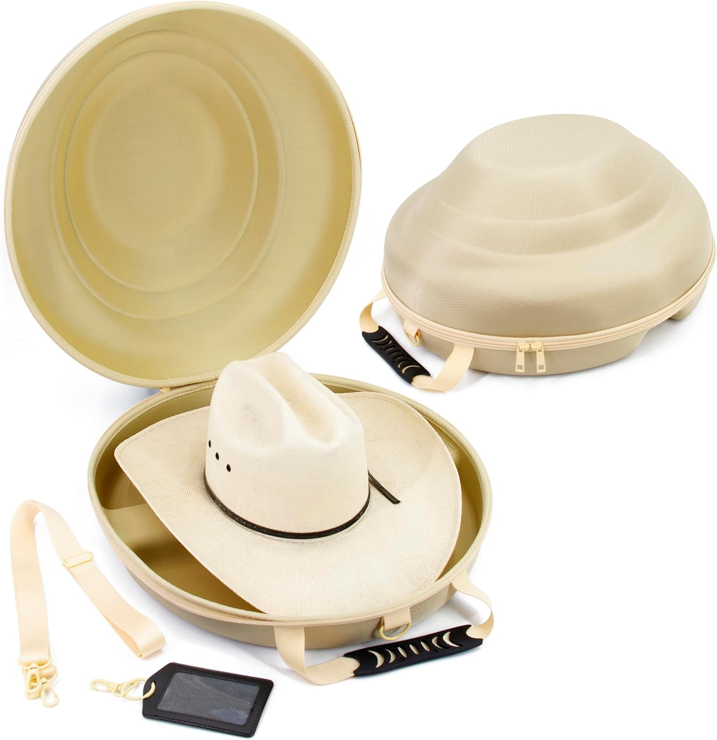 Cowboy Hat Box and Portable Storage for Cowboy Hats with Brims Up To 4. ...