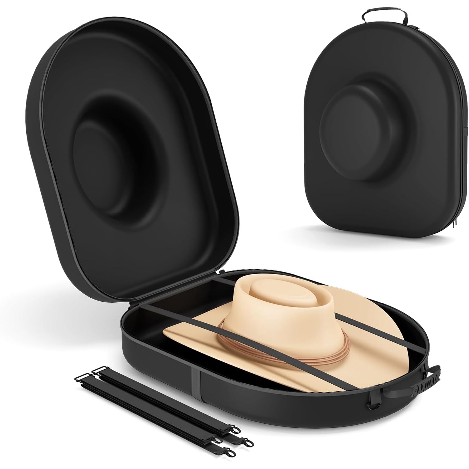 Cowboy Hat Box for Travel, Crush Proof Western Hat Holder Storage ...