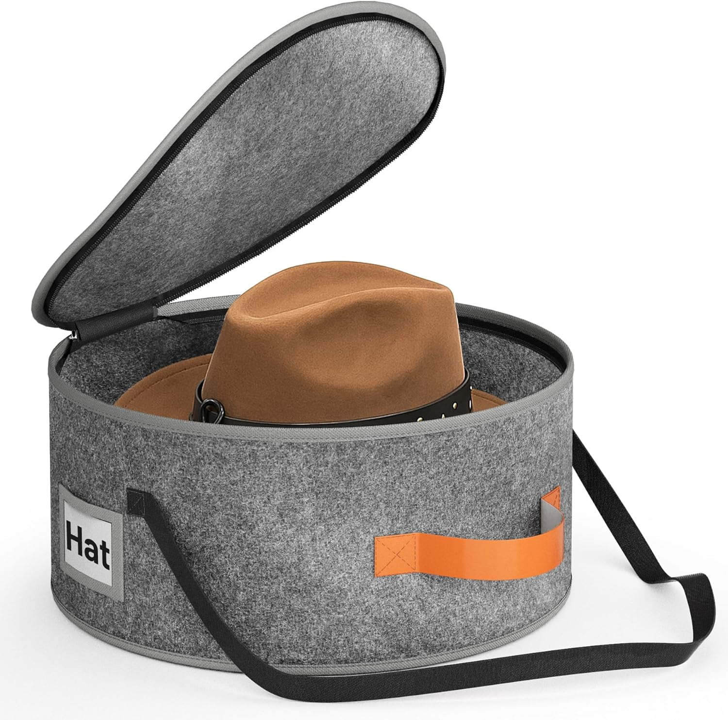 Cowboy Hat Box for Travel and Storage, Collapsible Cap Organizer Case ...