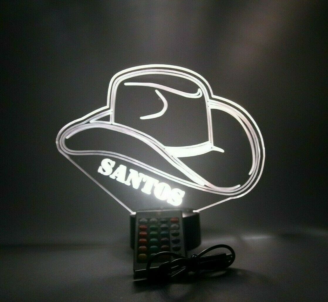 Cowboy Hat Country Night Light Up Lamp LED Free Engraved Custom Name ...