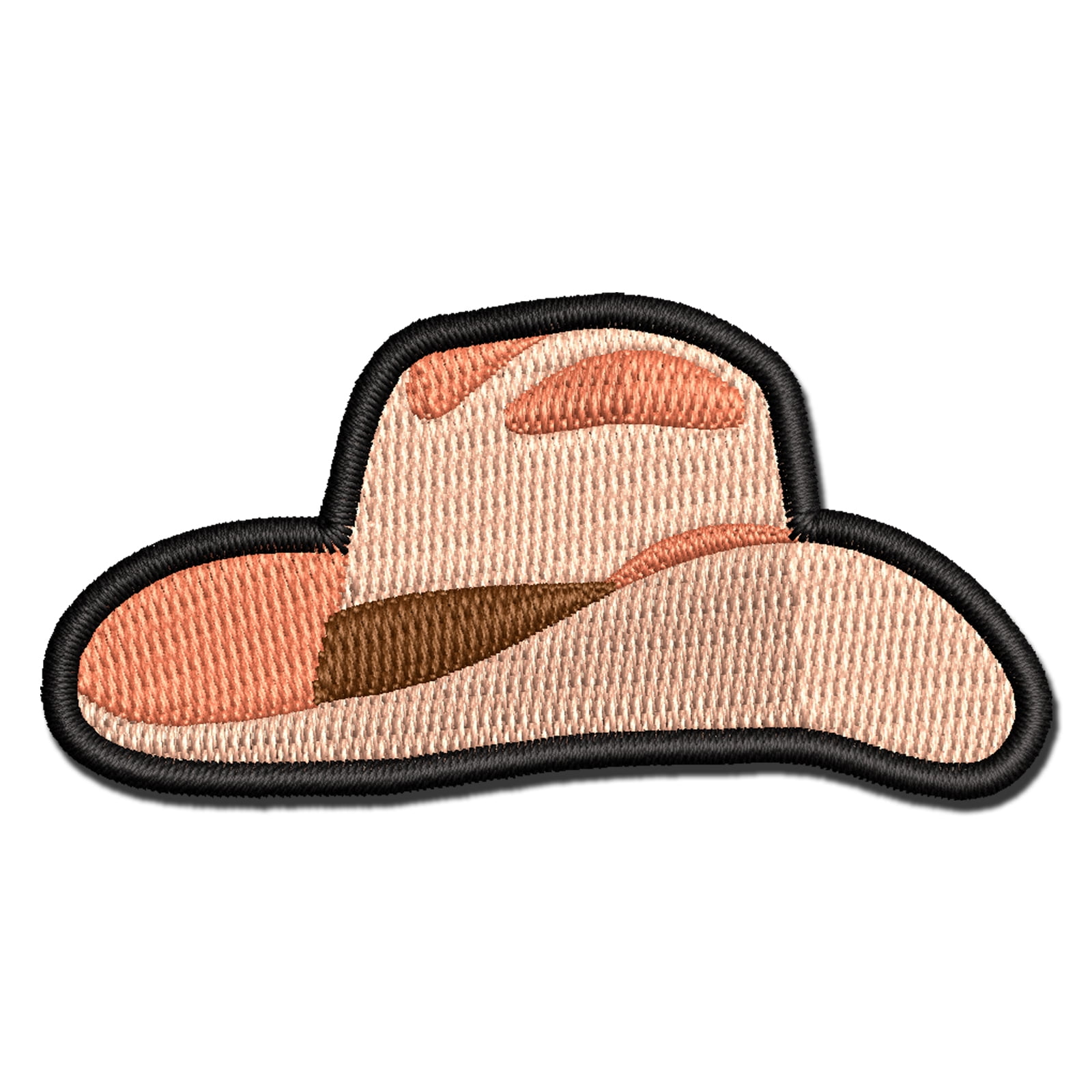 Cowboy Hat Country Western Applique Multi-Color Embroidered Hook & Loop ...