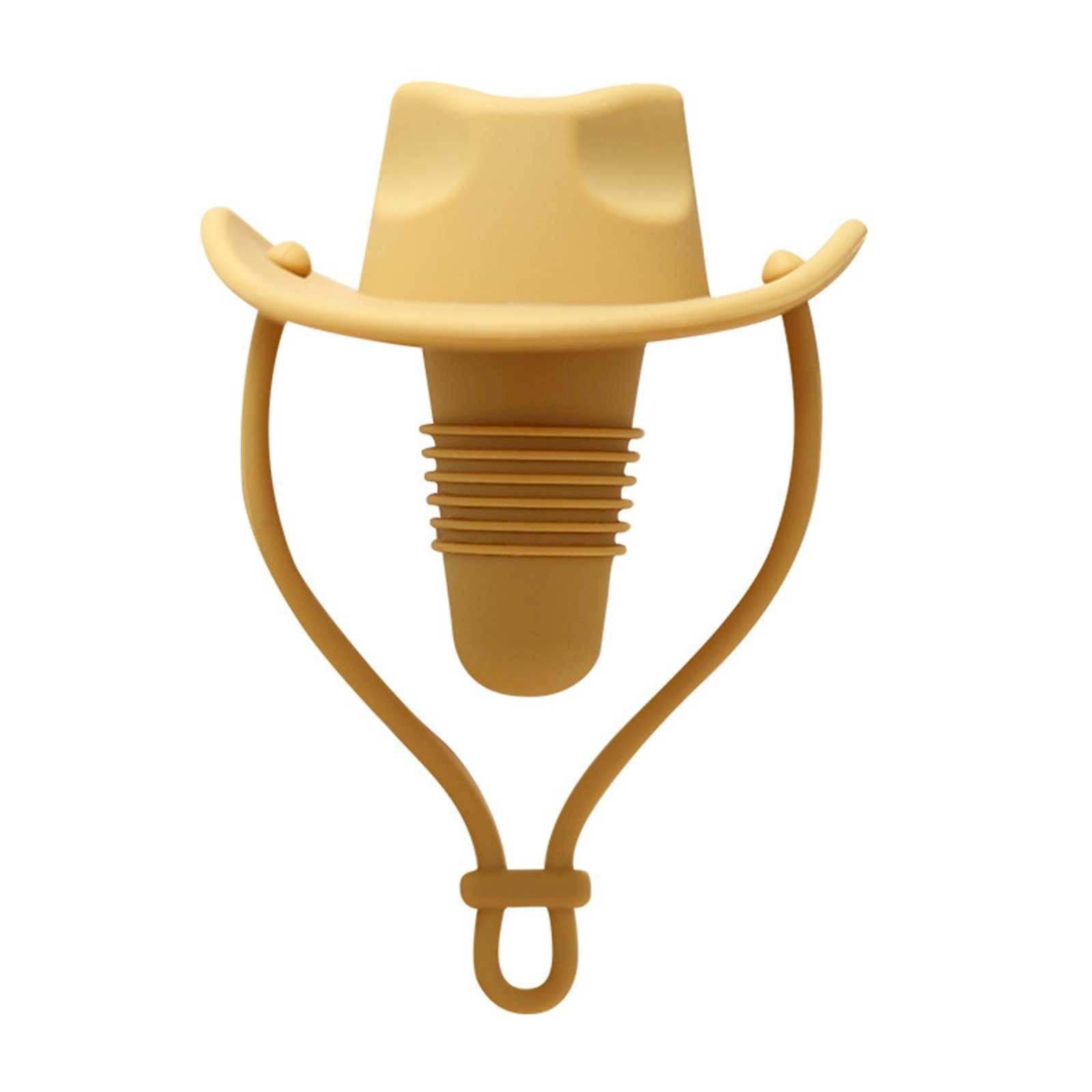 Cowboy Hat Decorative Silicone Bottle Stopper Novelty Cork Beverage and ...