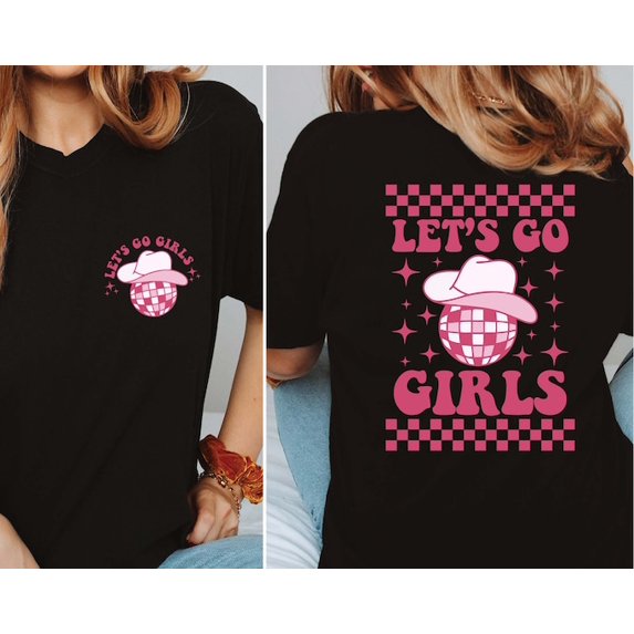 Cowboy Hat Disco Ball T-Shirt: Preppy Western Girls Trip Tee - Walmart.com