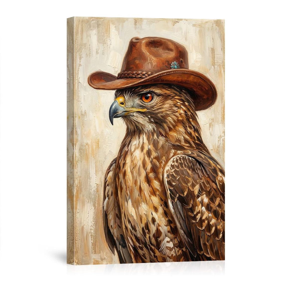 Cowboy Hat Eagle Rustic Western With Turquoise Accent For Man Cave ...