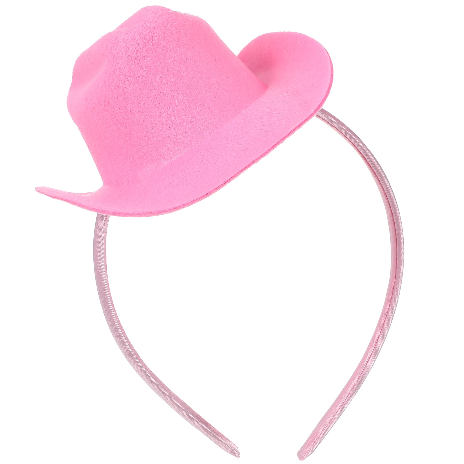 HOMEMAXS Fashionable Pink Cowboy Hat Headband for Hair Use Made of ...
