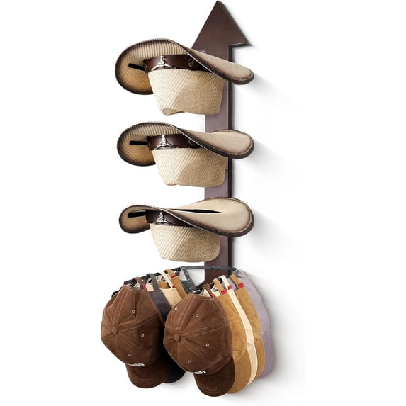 Cowboy Hat Holder Rustic Wood Arrow Design Hat Organizer 4 Pieces ...