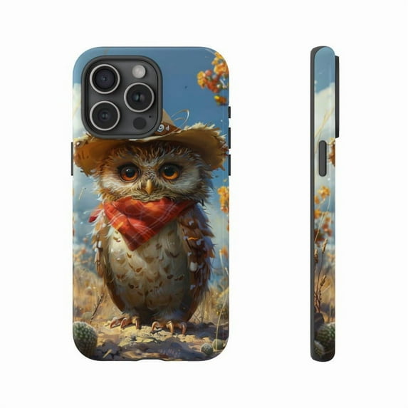 Cowboy Hat Owl in the Desert Graphic Phone Case for iPhone 11,12,13,14 ...