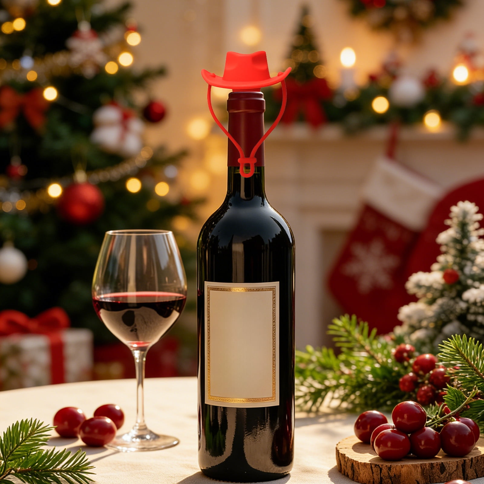 Cowboy Hat Silicone Wine Bottle Stopper, Leak-Proof Decorative Sealer ...