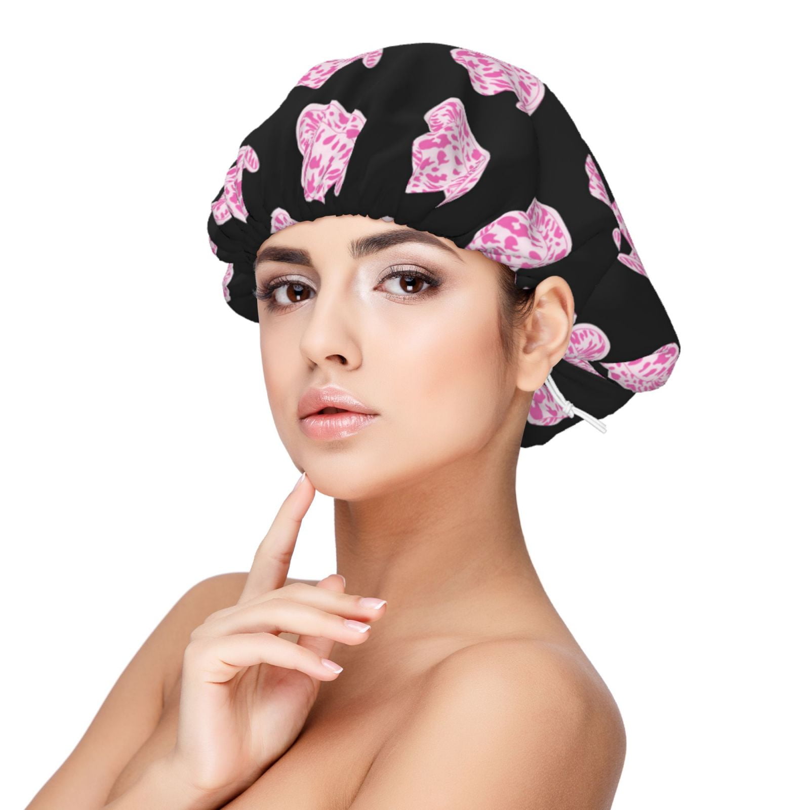 Cowboy Hat Silk Bonnet for Sleeping Women/Men, Adjustable Elastic Satin ...