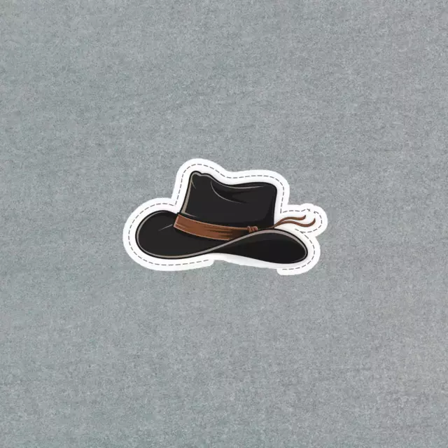 Cowboy Hat Sticker - Wild West Outback Aussie Style Decalphone Decal ...