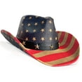 Unisex Straw Cowboy Hat, 4th of July Western Accessories for Men Women ...
