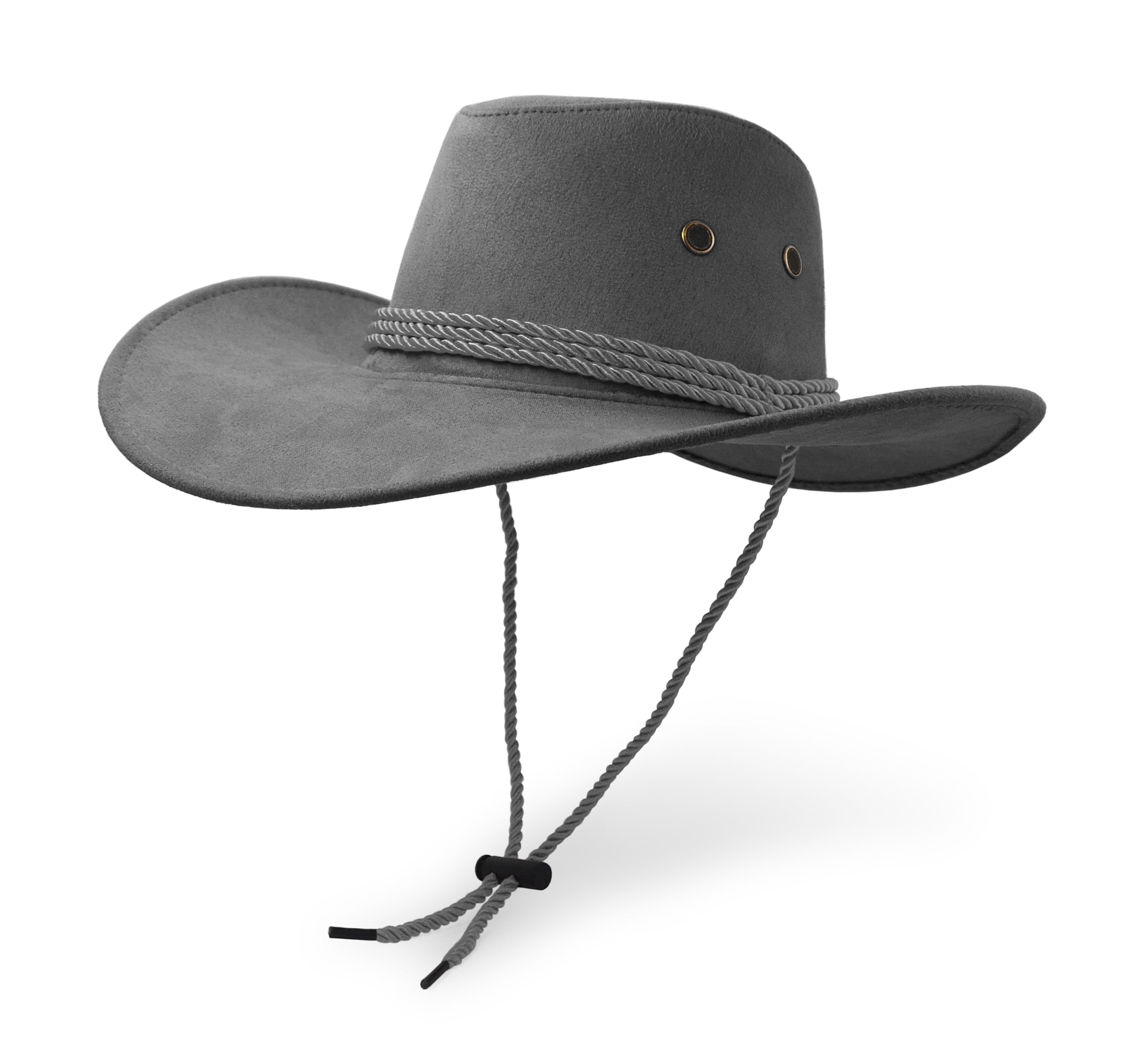 Cowboy Hat, Sun Hat Faux Felt Leather Suede Travel Cap Western Hat ...