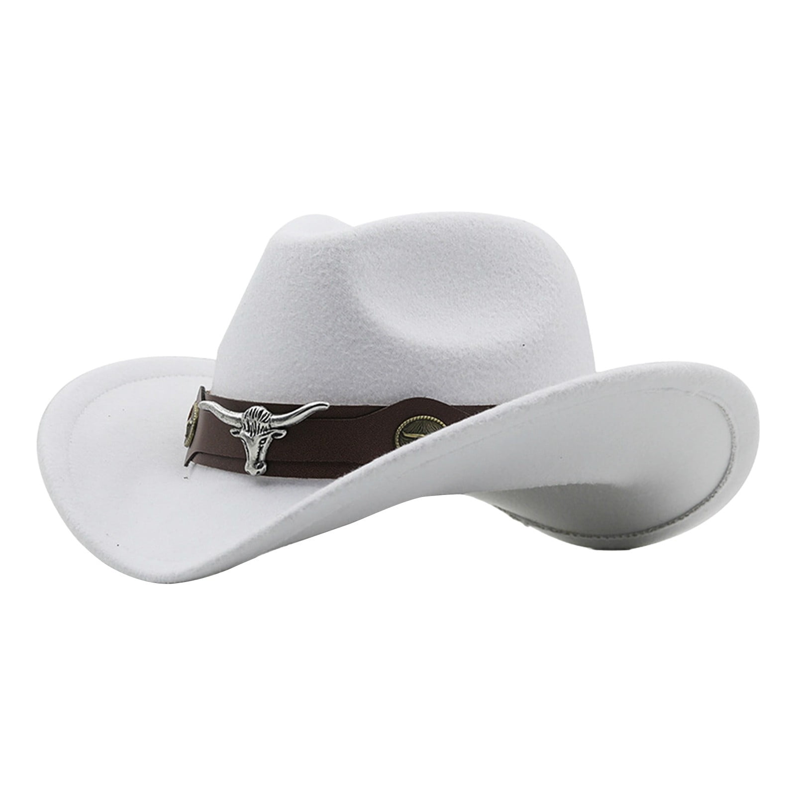 Cowboy Hat, Yigetop Men Hat Women's Woven Classic Cattleman Hat Winter ...