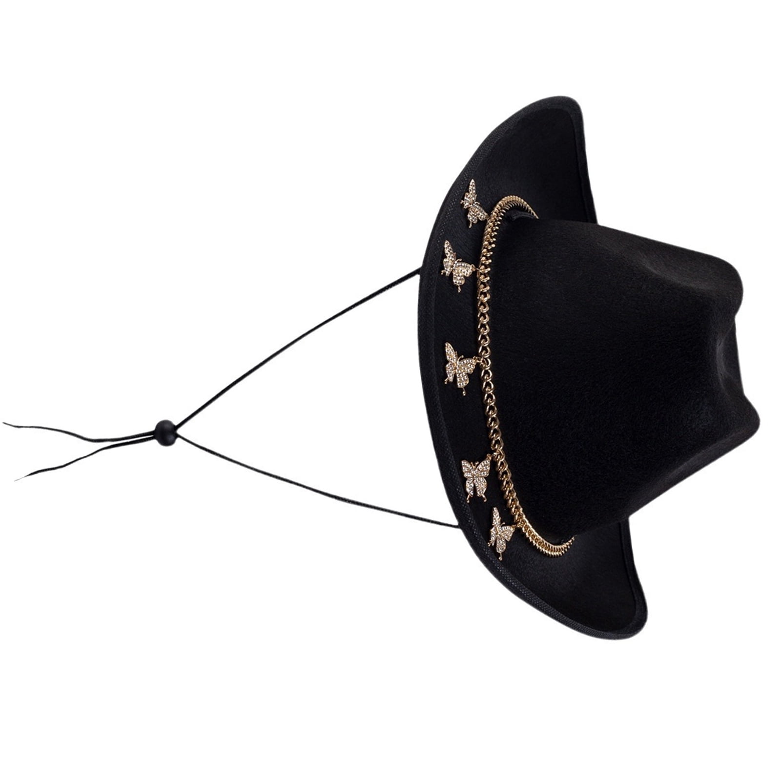 Cowboy Hat with Rhinestones Butterfly for Bachelorette Party Disco ...
