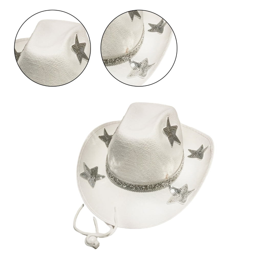 Cowboy Hat with Sequins Star Pattern Woman Western Cowboy Hat Model ...