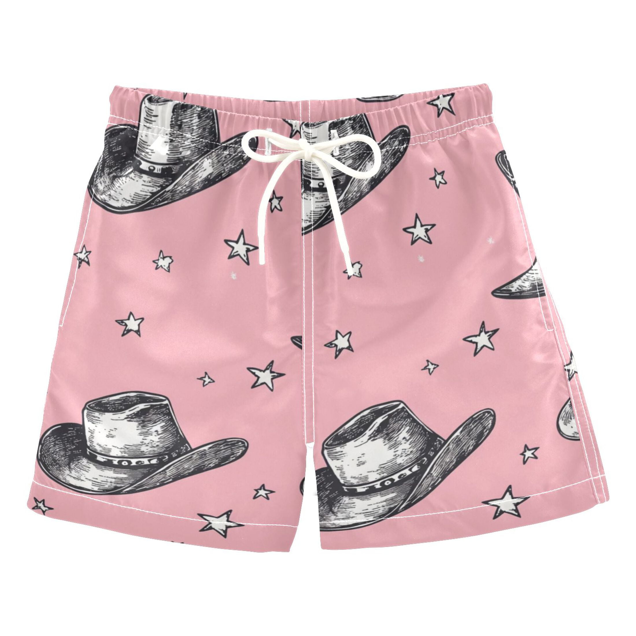Cowboy Hats Boots Stars Boys' Swim Trunks Board Shorts Beach Pants ...