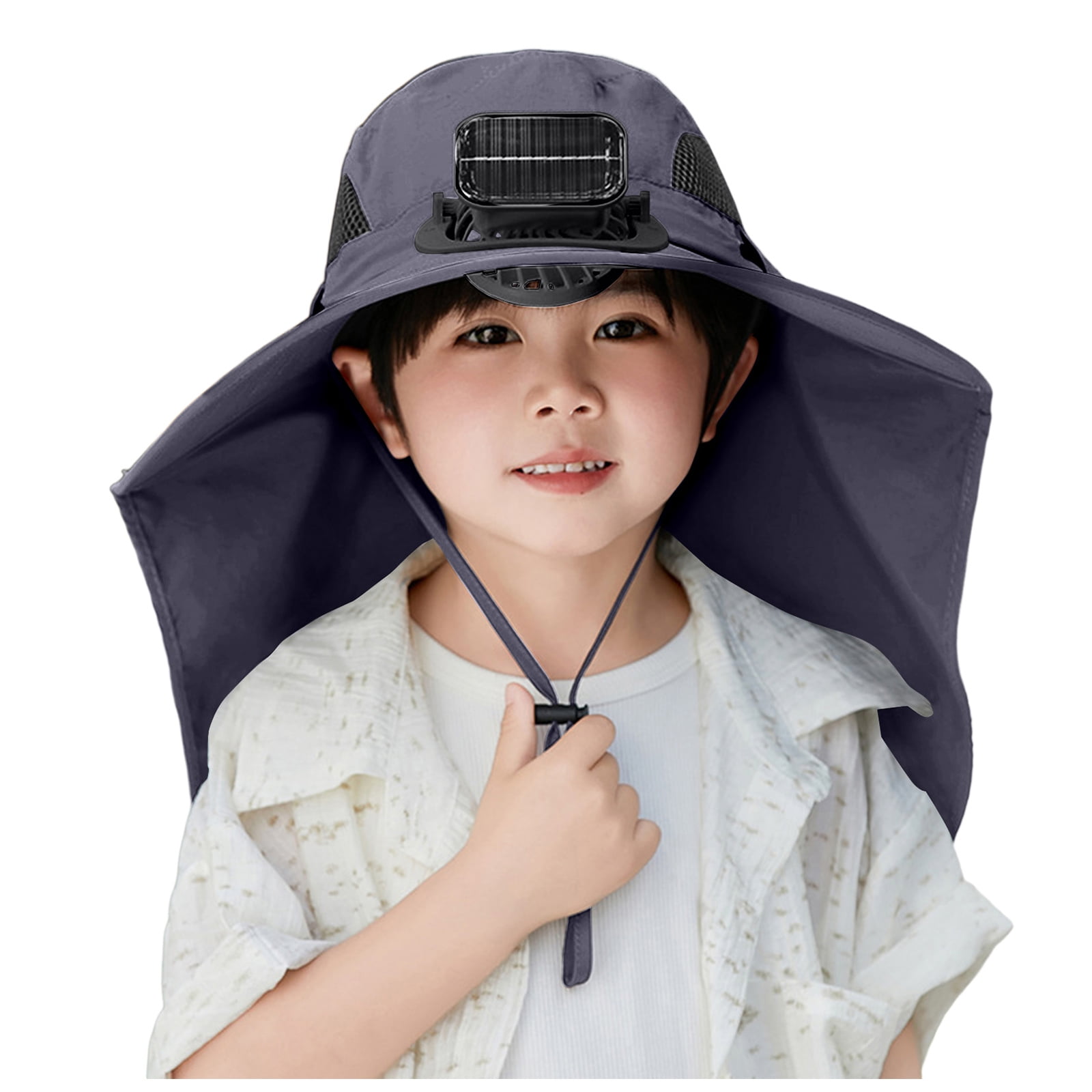 Cowboy Hats for Kids Girls Kids Solar Fan Hat Summer Trips Cap With ...