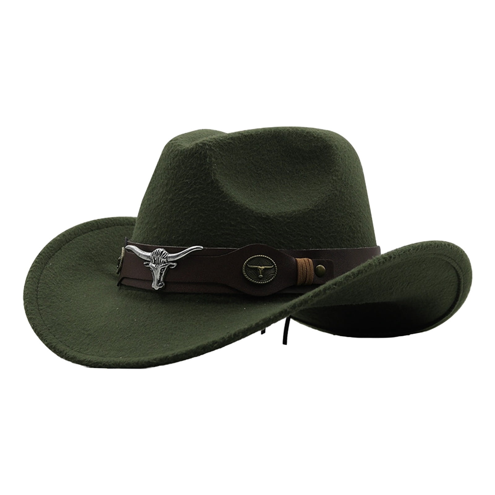 Cowboy Hats for Men Hat Woven Classic Cattleman Hat Winter Outdoor ...
