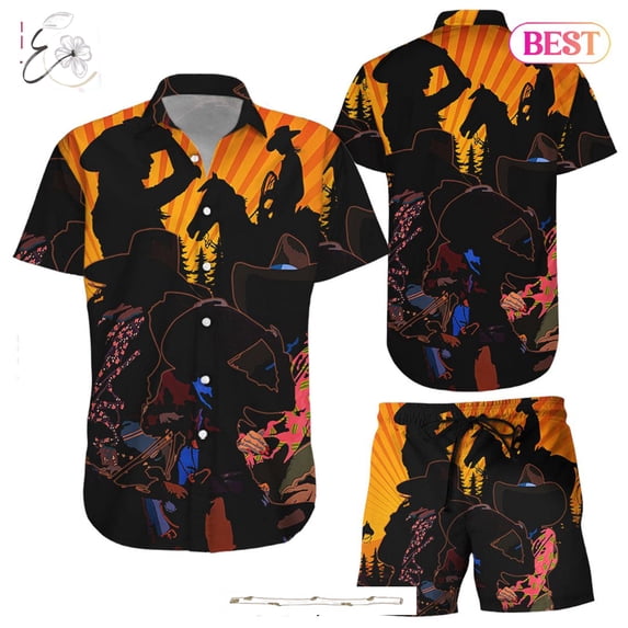 Cowboy Hawaiian Shirt Cowboy Horse Girl Sunshine Retro Hawaii Shirt ...
