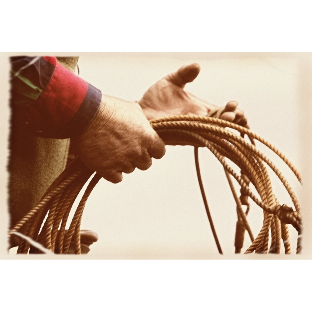 Cowboy Holding Lasso Poster Print - Walmart.com