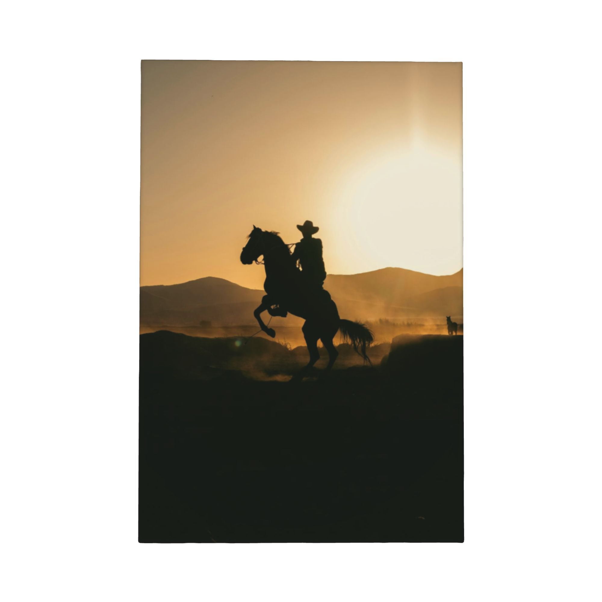 Cowboy Horse Canvas Framed Wall Art Western Rustic Country Vintage ...